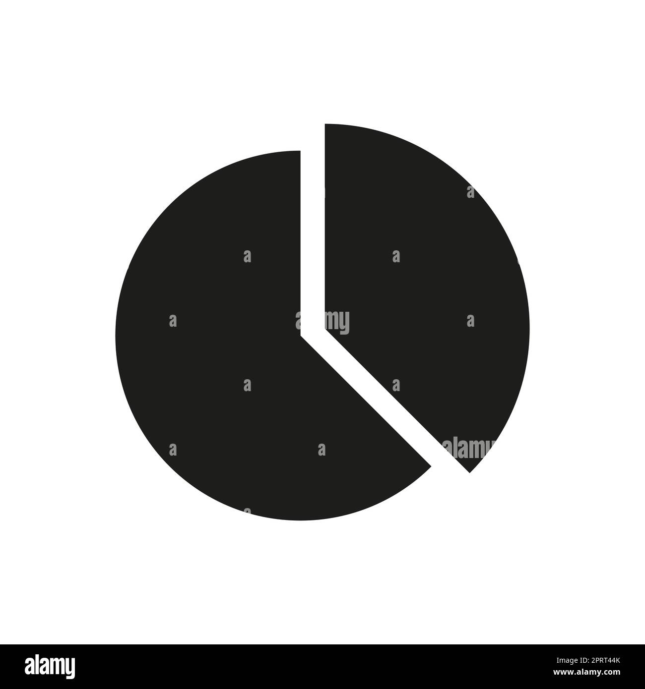 Pie chart black vector icon on white background Stock Vector Image ...