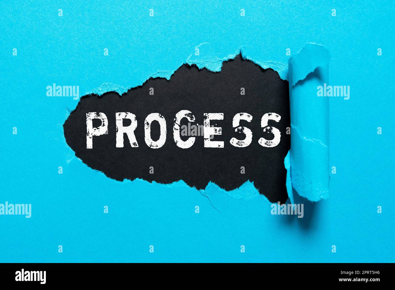 Handwriting text Process, Word Written on series of progressive ...