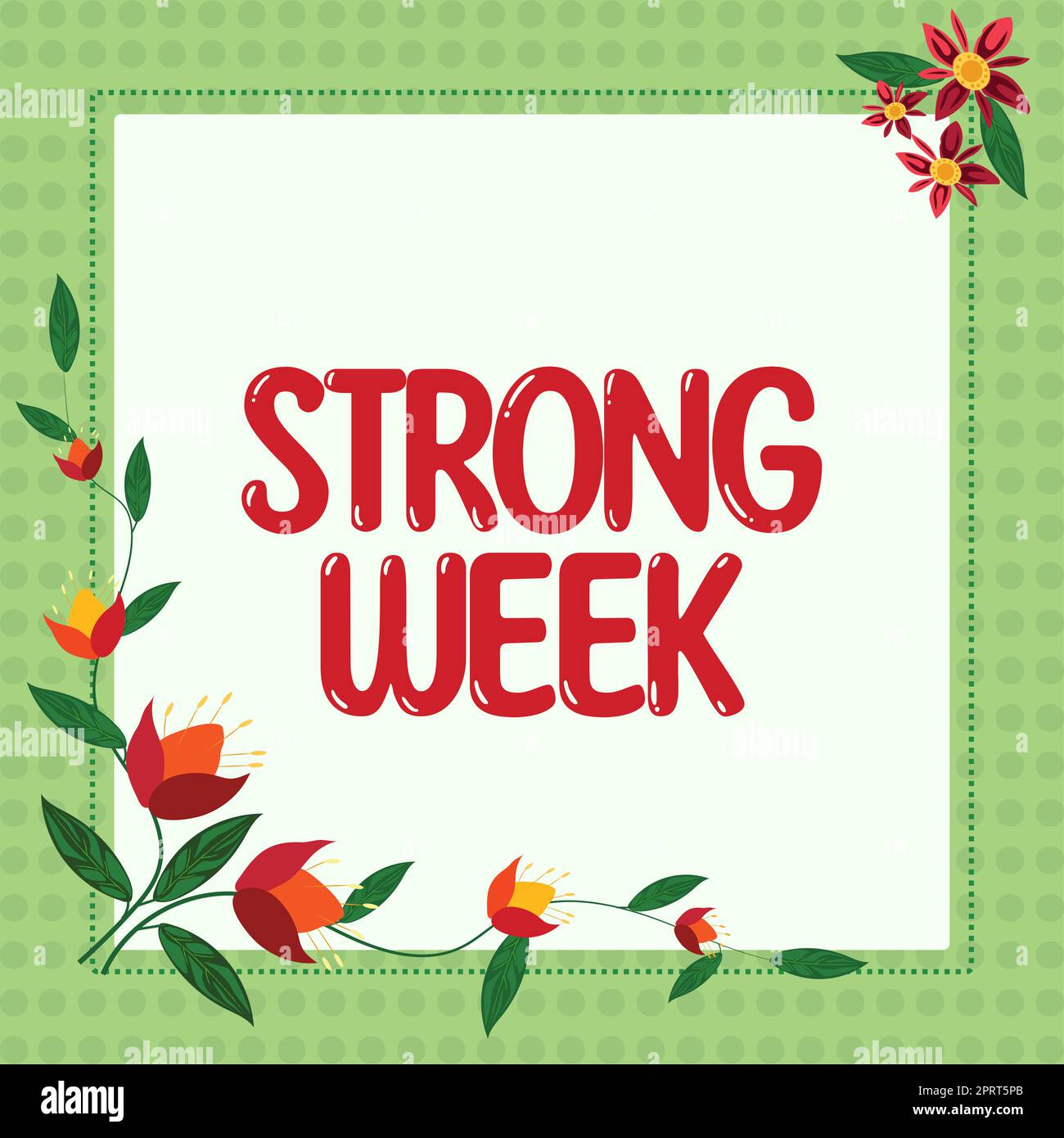 Text sign showing Strong Week, Business idea generate high response ...