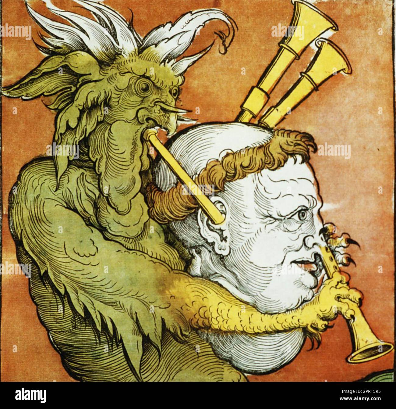 THE DEVIL'S PIPES Illustration by Eduard Schoen about 1535. The Devil ...