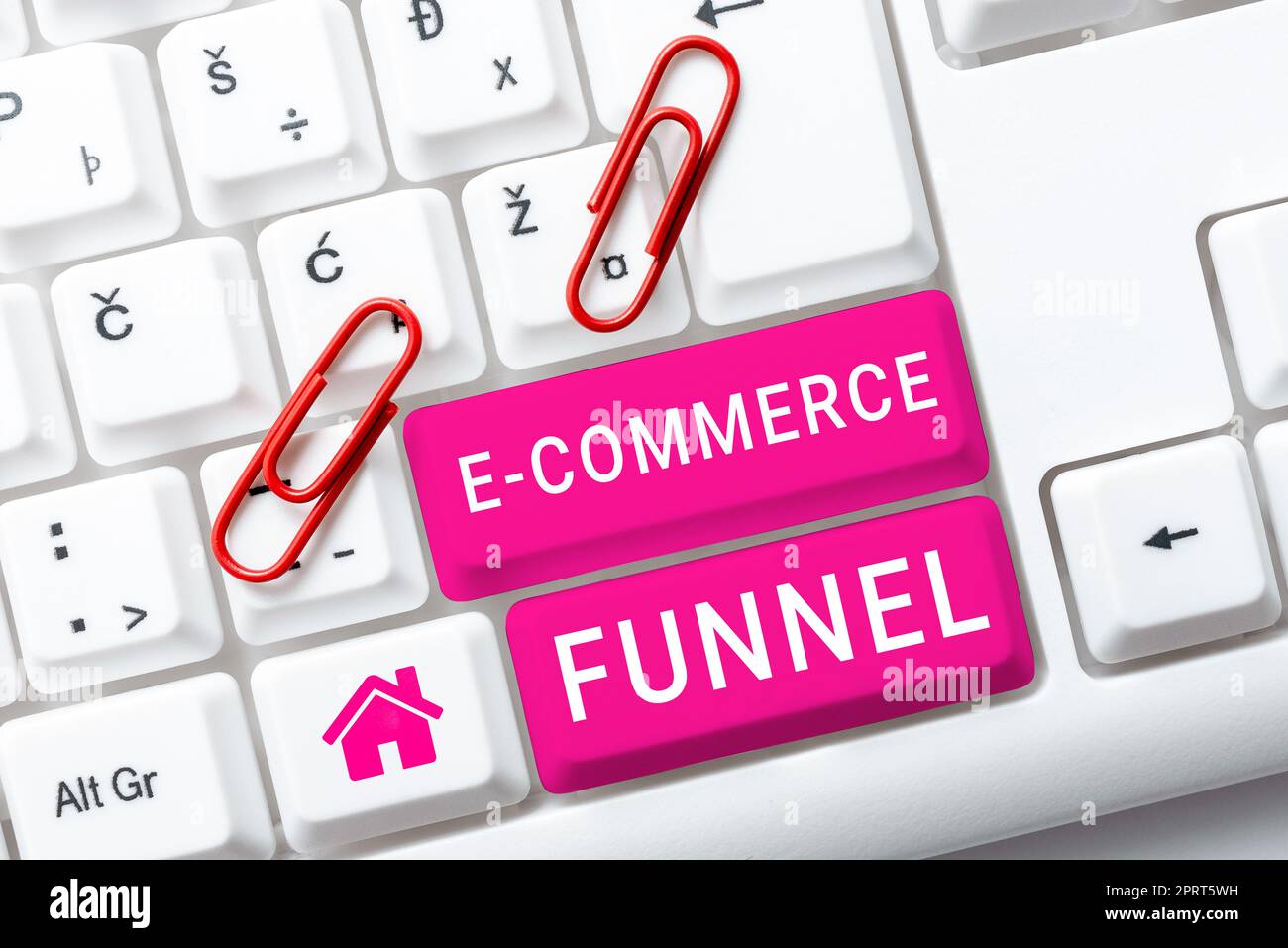 Text caption presenting E Commerce Funnel, Business overview planned ...