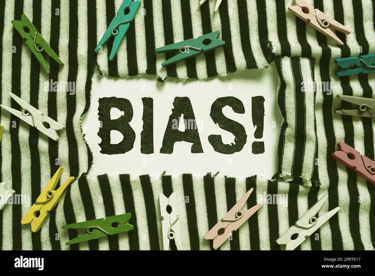 Text sign showing Bias, Conceptual photo a flat surface on which ...