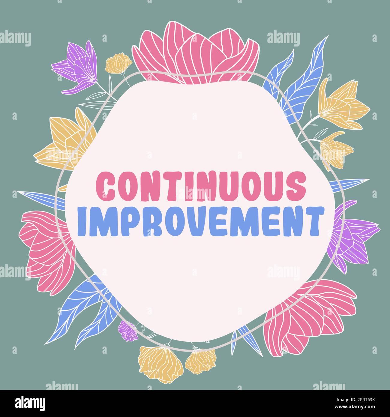 Handwriting text Continuous Improvement, Word Written on making small consistent improvements ...