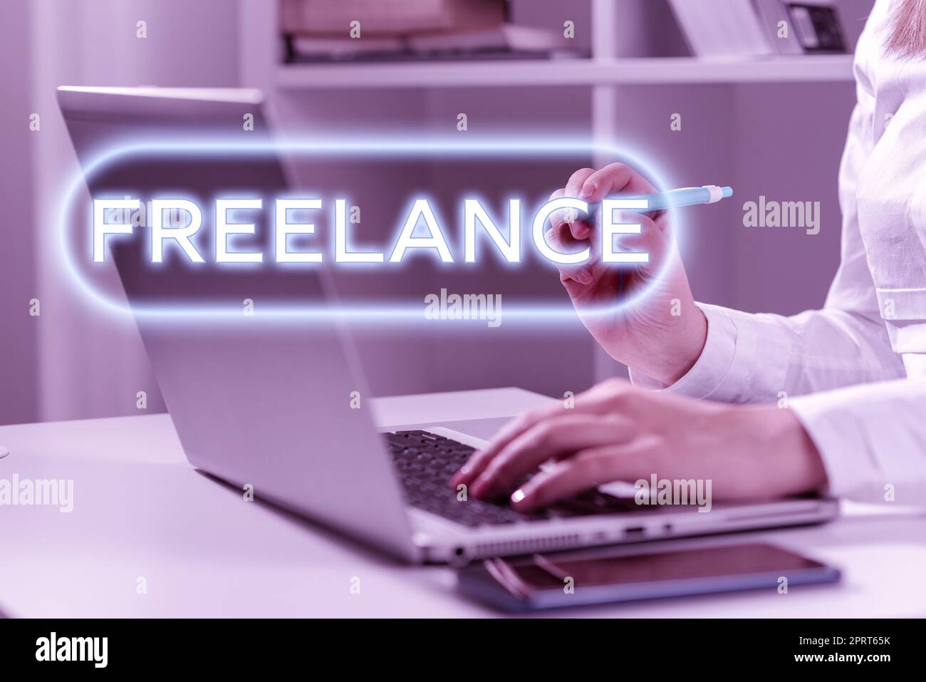 Text sign showing Freelance, Business showcase working at different ...