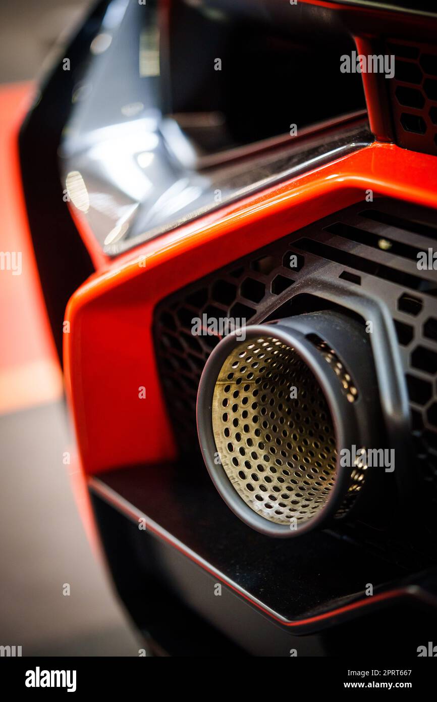 Back view car exhaust fumes hi-res stock photography and images - Alamy