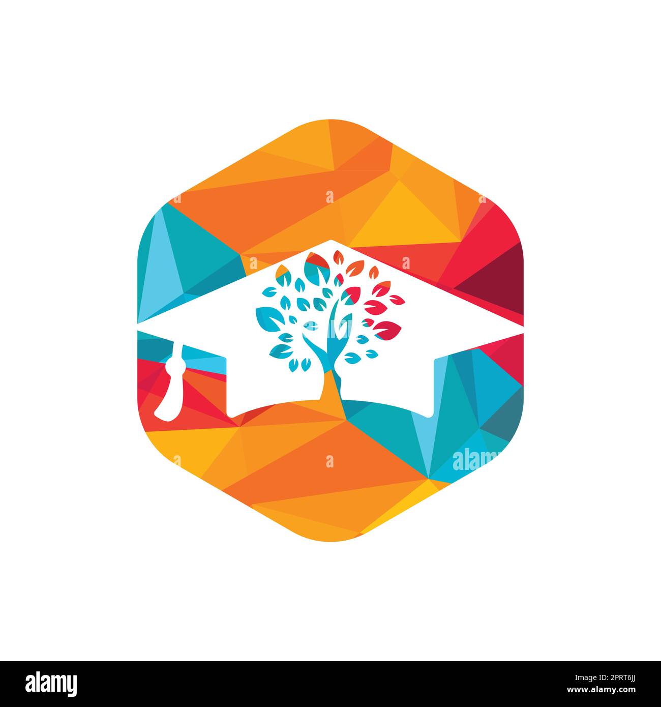 Creative modern nature Education logo design. Graduation cap and tree ...