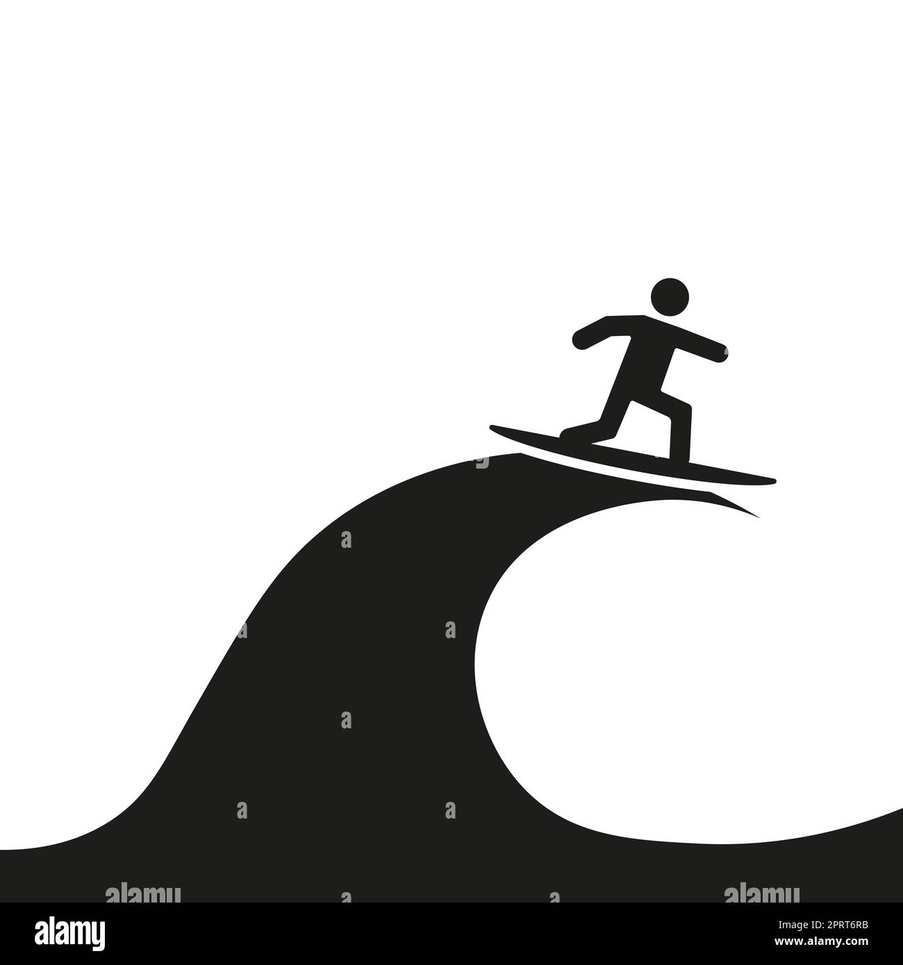 Surfing black vector icon on white background Stock Vector Image & Art ...