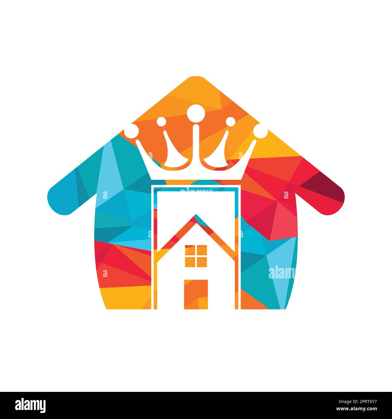 Home king vector logo design. Creative home and crown vector logo ...