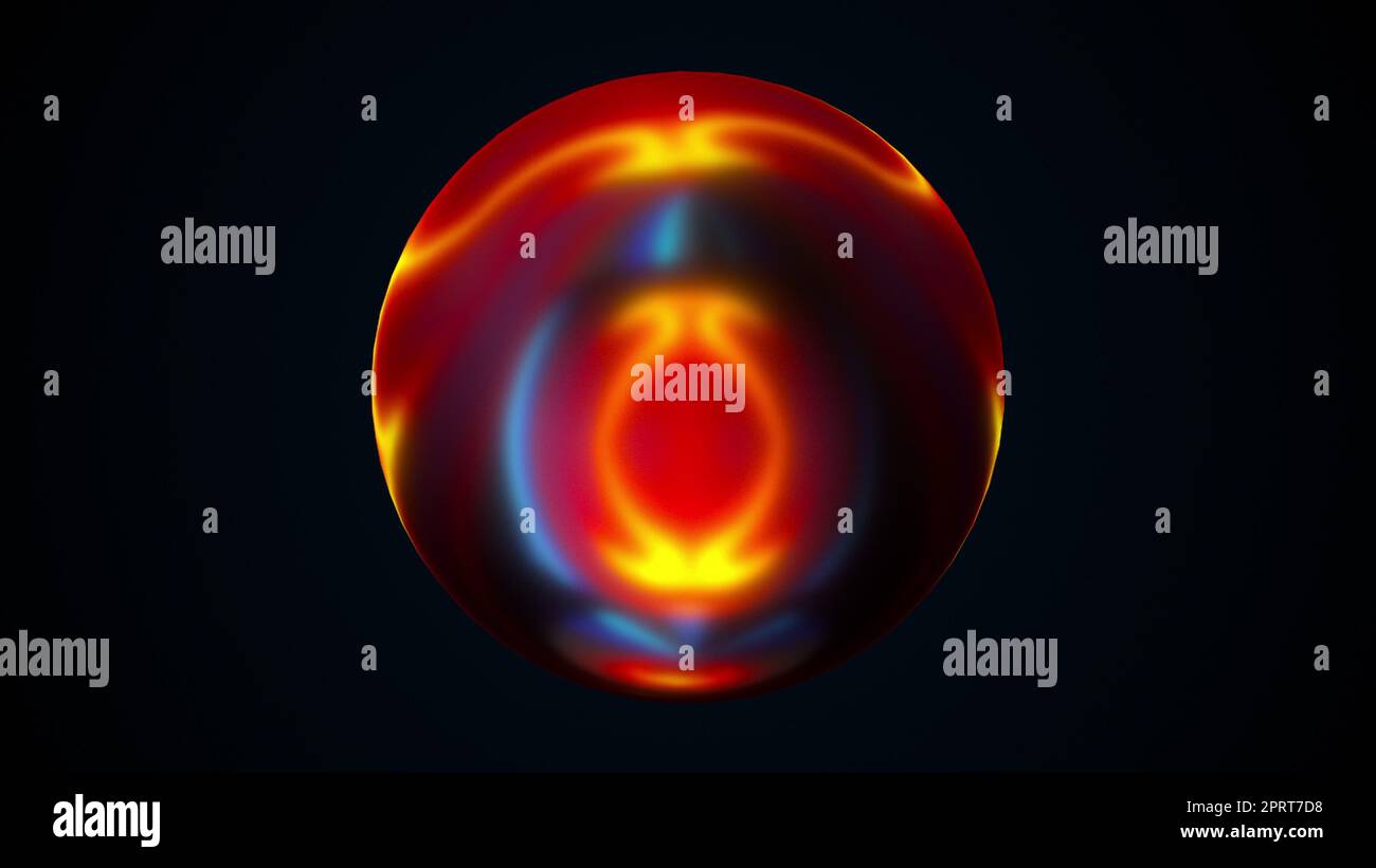Iridescent sphere. Computer generated 3d render Stock Photo - Alamy