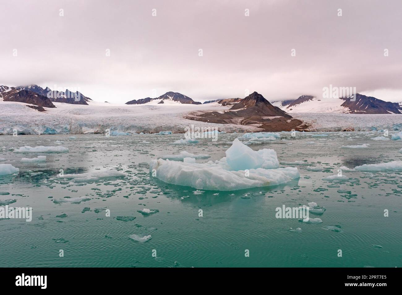 Calm Waters in a Glacial Landscape at Lilliehookfjorden in the Svalbard ...