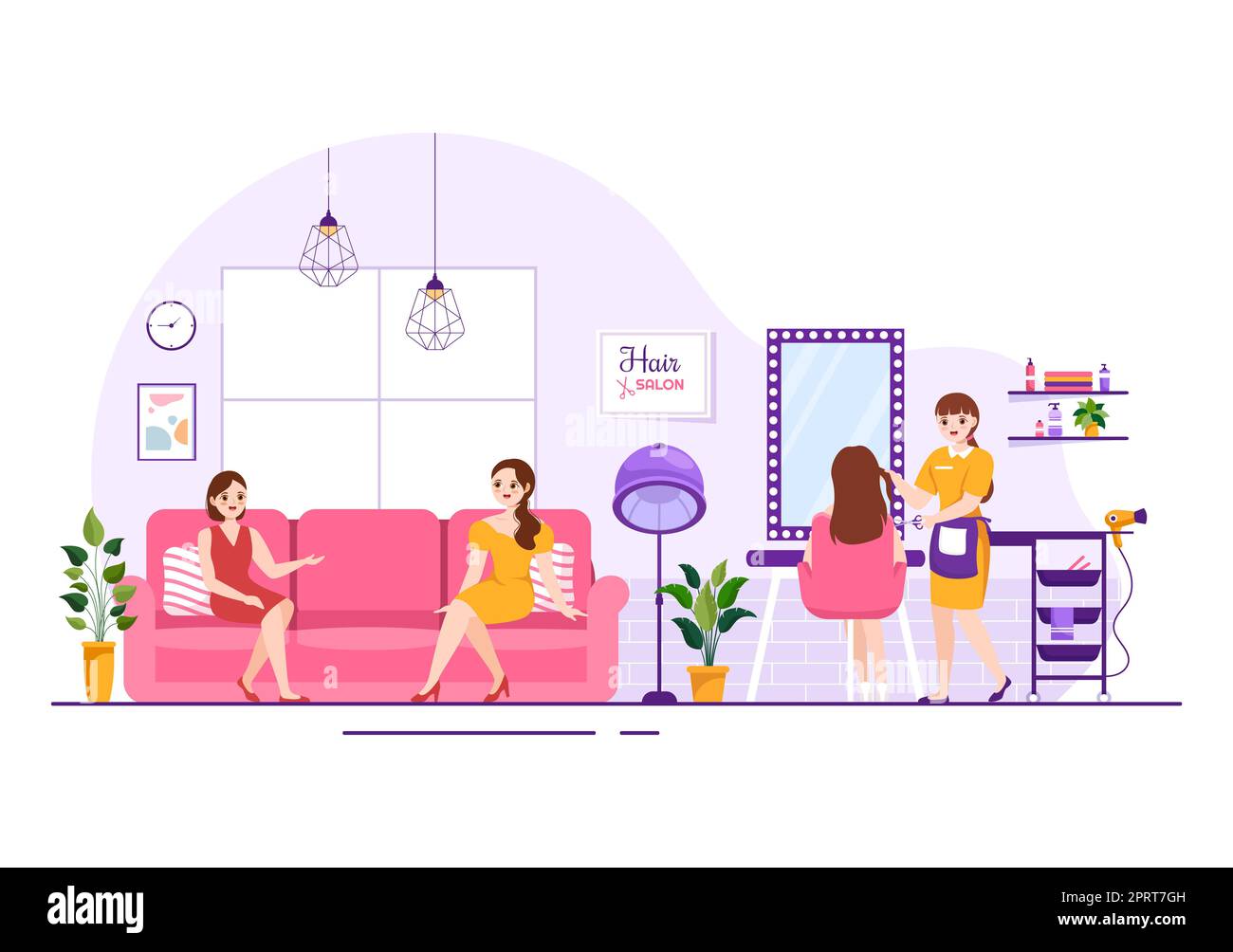 Hair Salon with Hairdresser, Haircut, Haircare and Hairstyle in Beauty ...