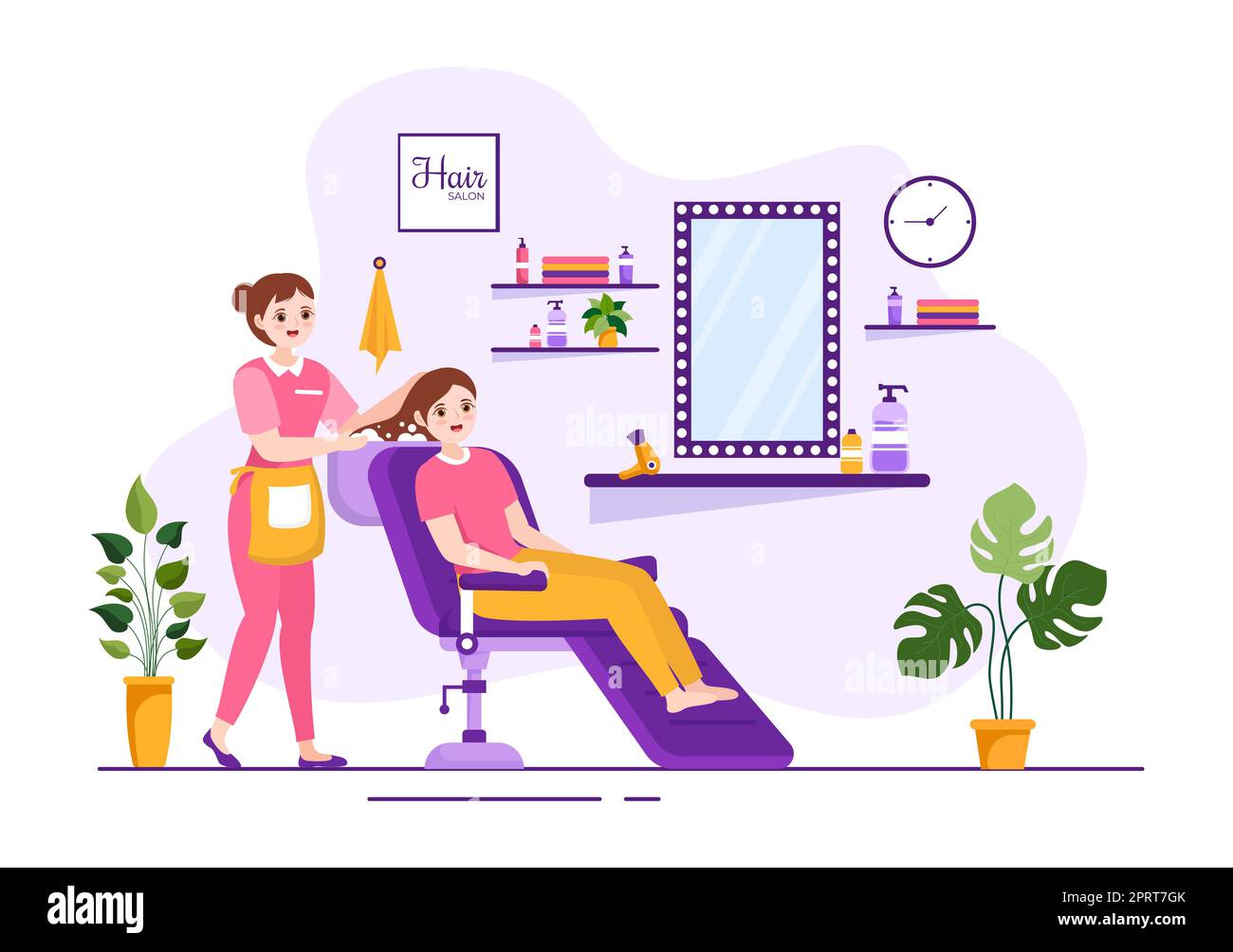 Hair Salon with Hairdresser, Haircut, Haircare and Hairstyle in Beauty ...