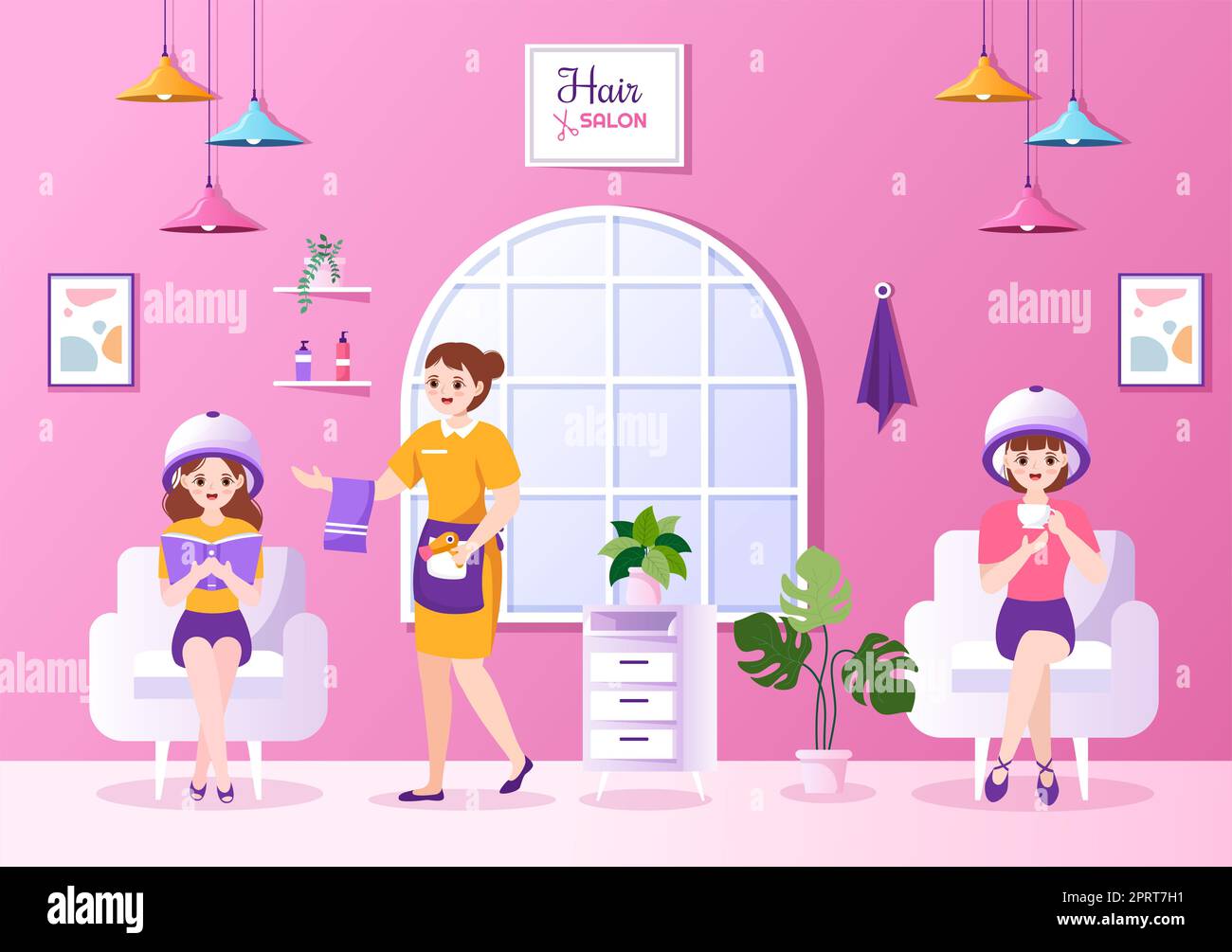 Hair Salon with Hairdresser, Haircut, Haircare and Hairstyle in Beauty ...