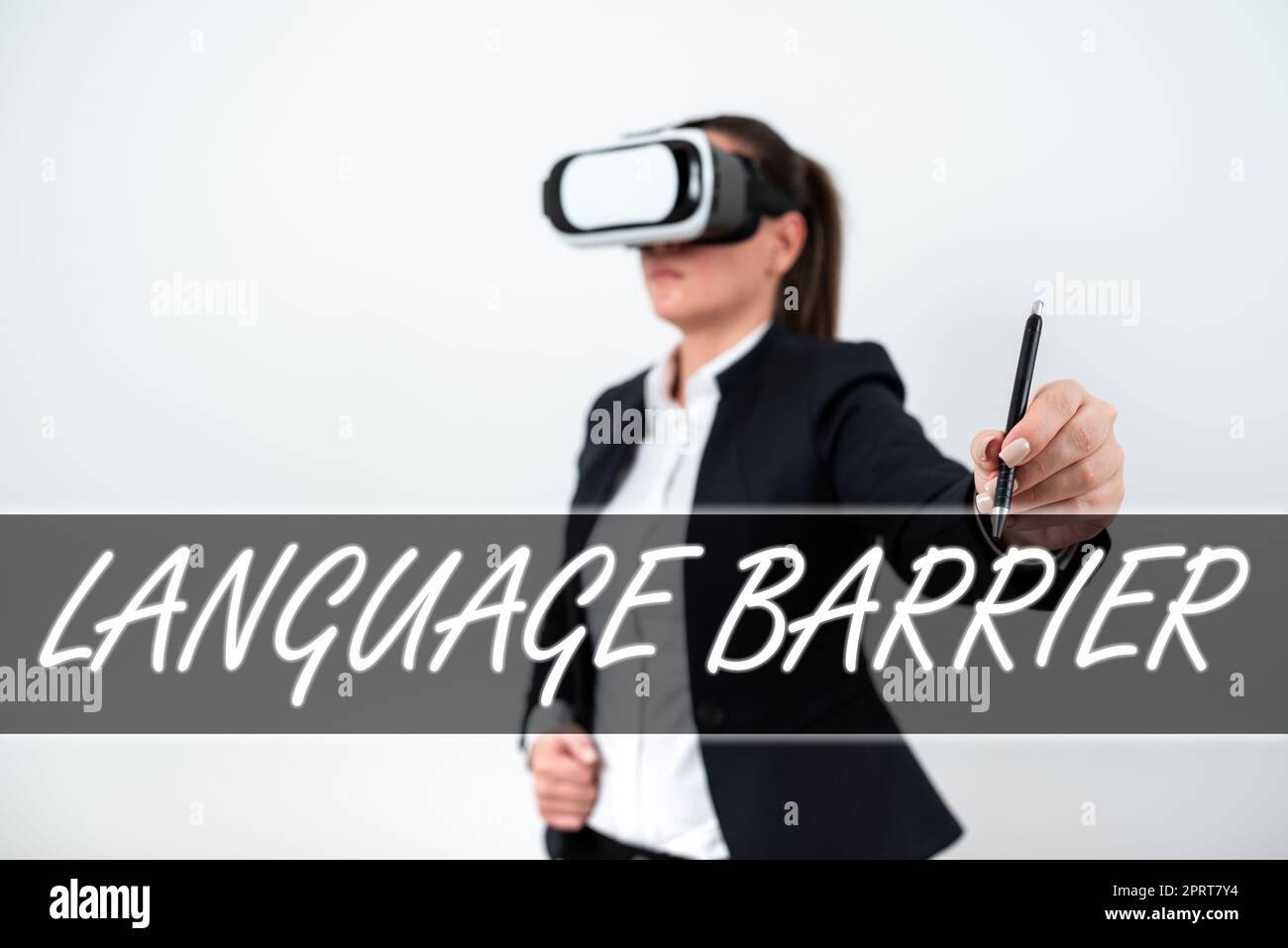 Text sign showing Language Barrier, Internet Concept ability to ...