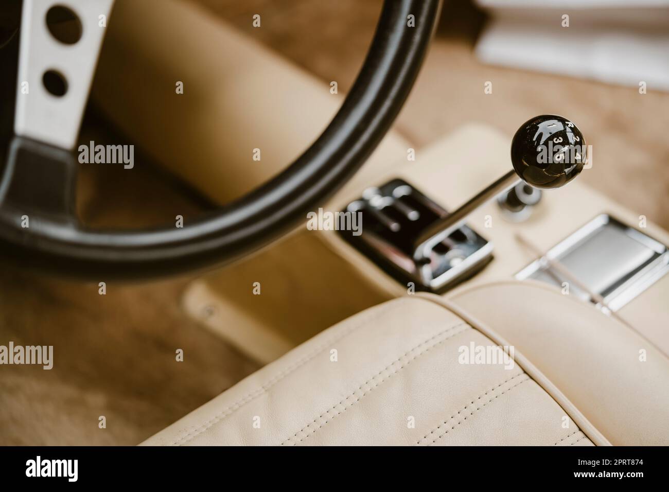 Color image of a retro car gear shifter Stock Photo - Alamy