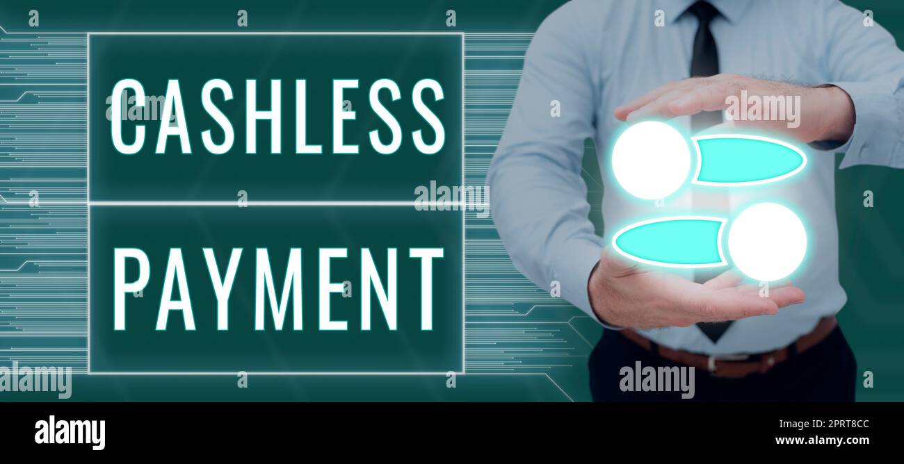 Inspiration showing sign Cashless Payment, Internet Concept Yearly ...