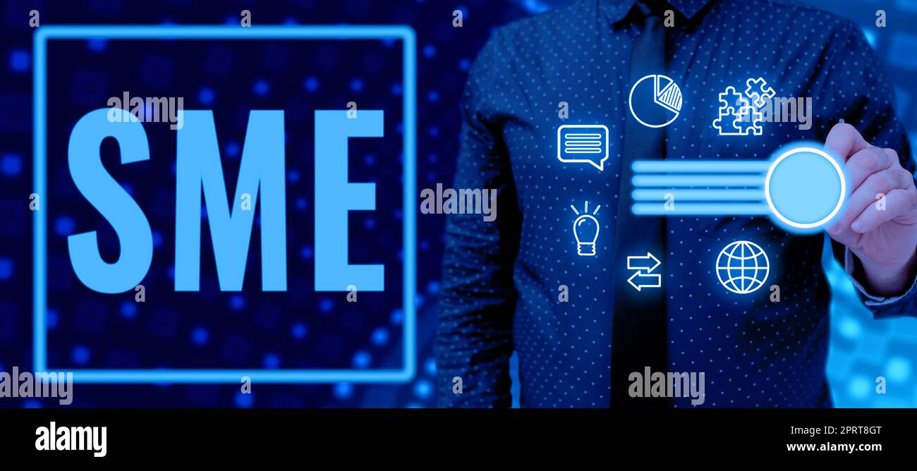 Text caption presenting Sme, Internet Concept small to midsize ...