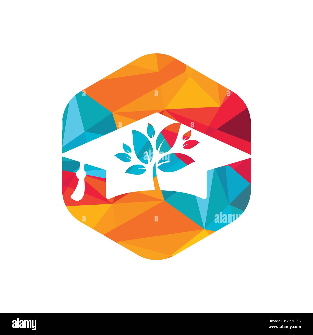 Creative modern nature Education logo design. Graduation cap and tree ...