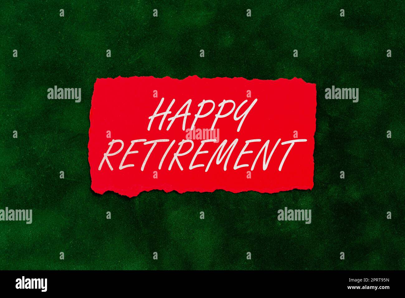 Hand writing sign Happy Retirement, Business showcase account or ...