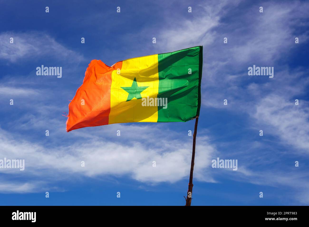 Senegal flag flying hi-res stock photography and images - Alamy