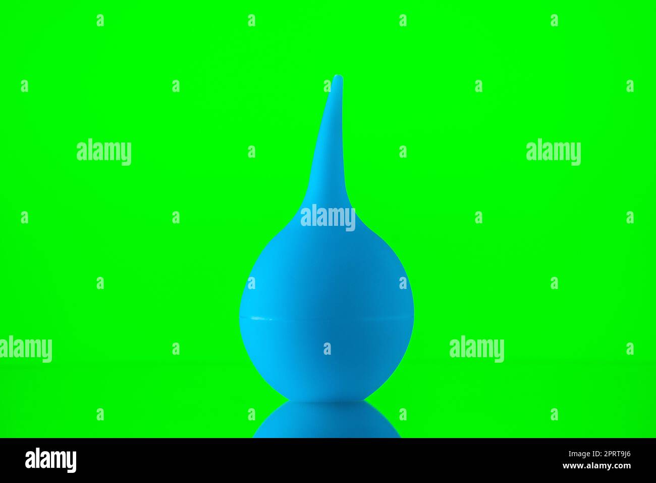 front view bulb syringe aspirator on neon green background Stock Photo ...