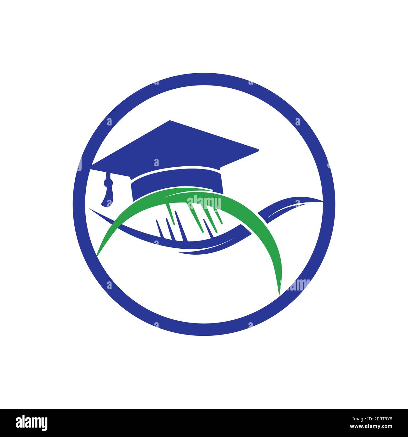 DNA graduation vector logo design. Science school vector logo concept ...
