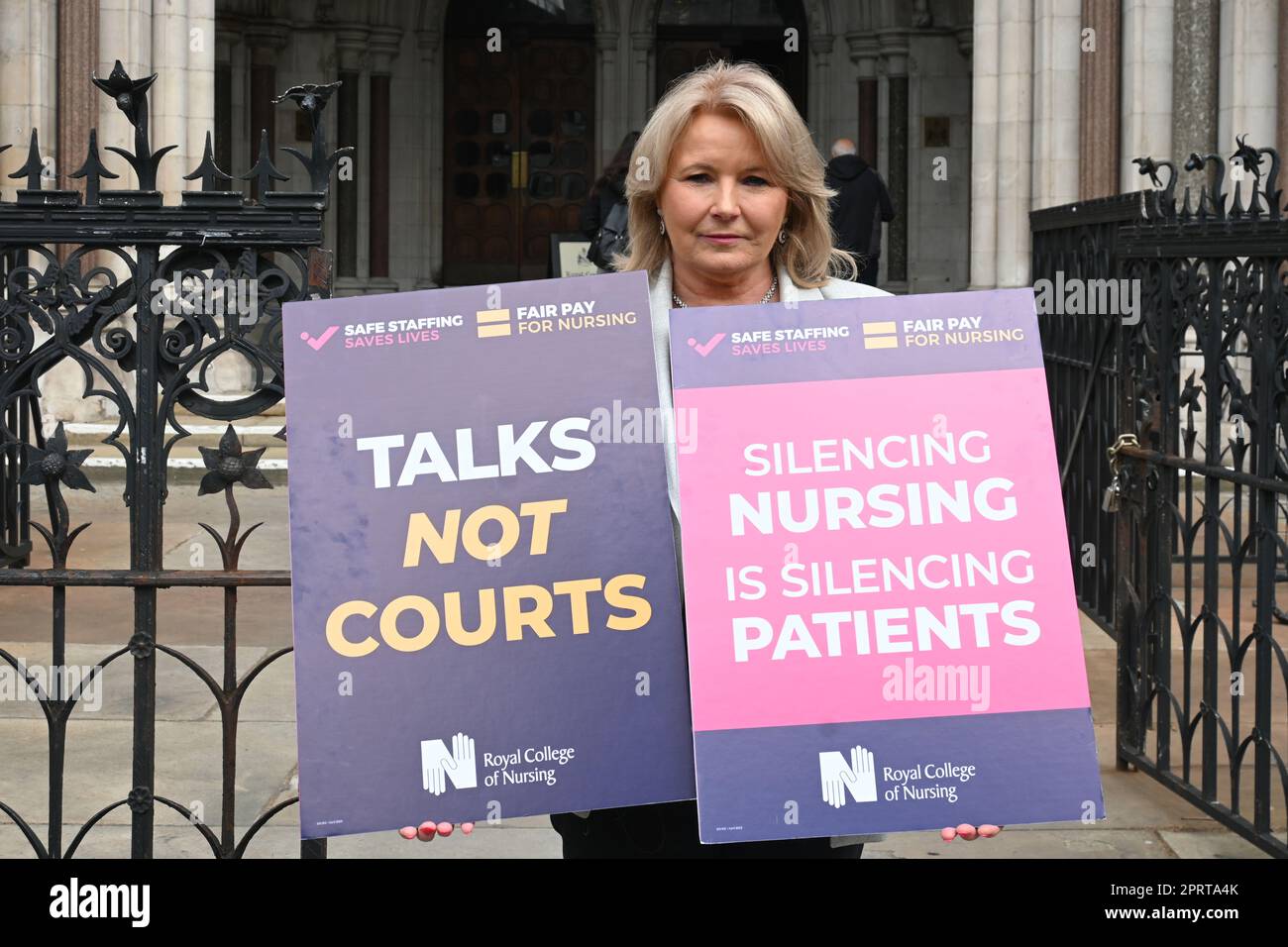 Royal Courts of Justice, London, UK. 27th Apr, 2023. Pat Cullen attends ...
