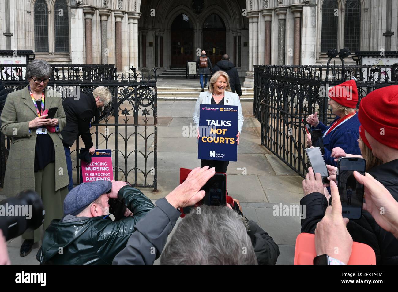 Royal Courts of Justice, London, UK. 27th Apr, 2023. Pat Cullen attends ...