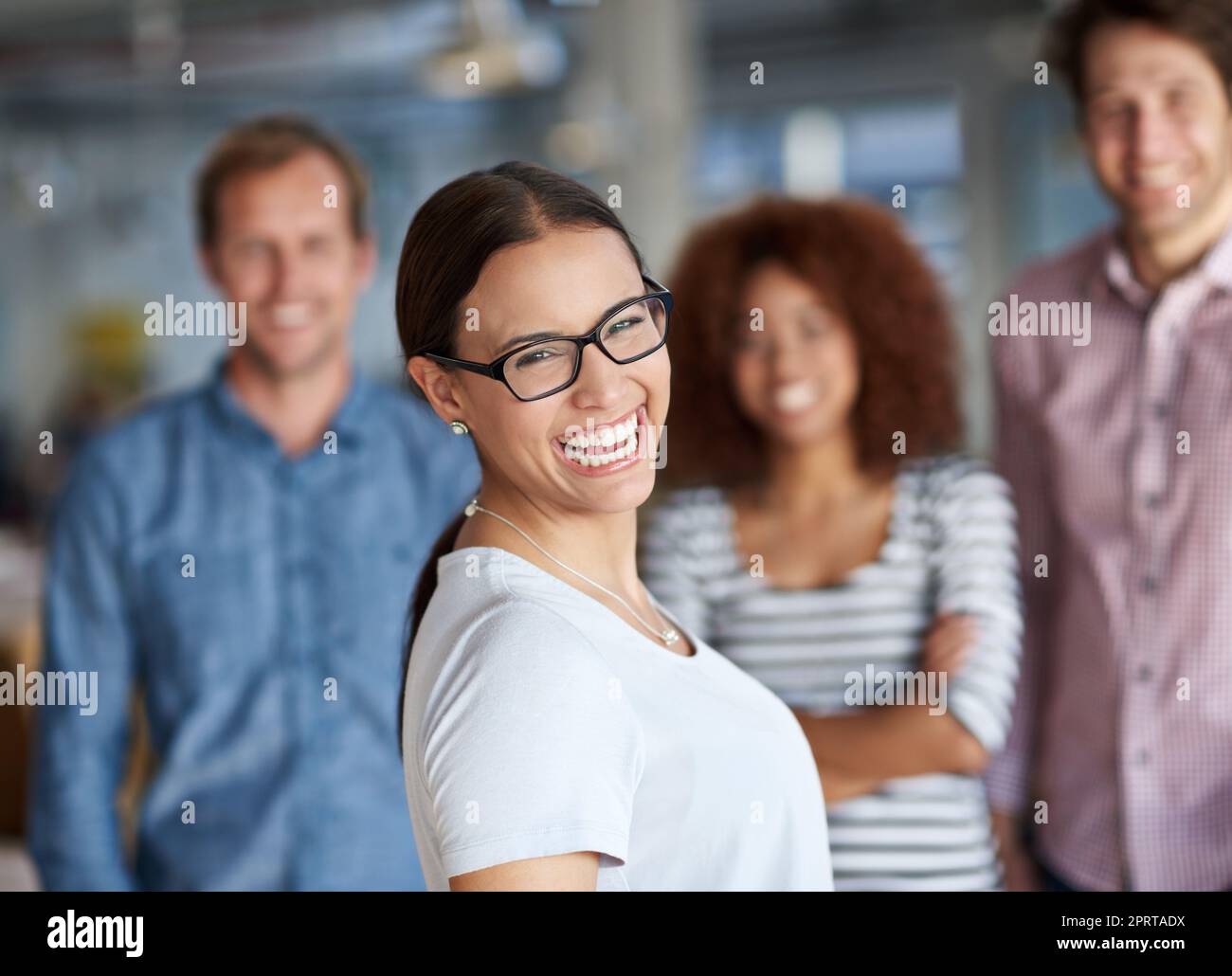 Happy work environment hi-res stock photography and images - Alamy
