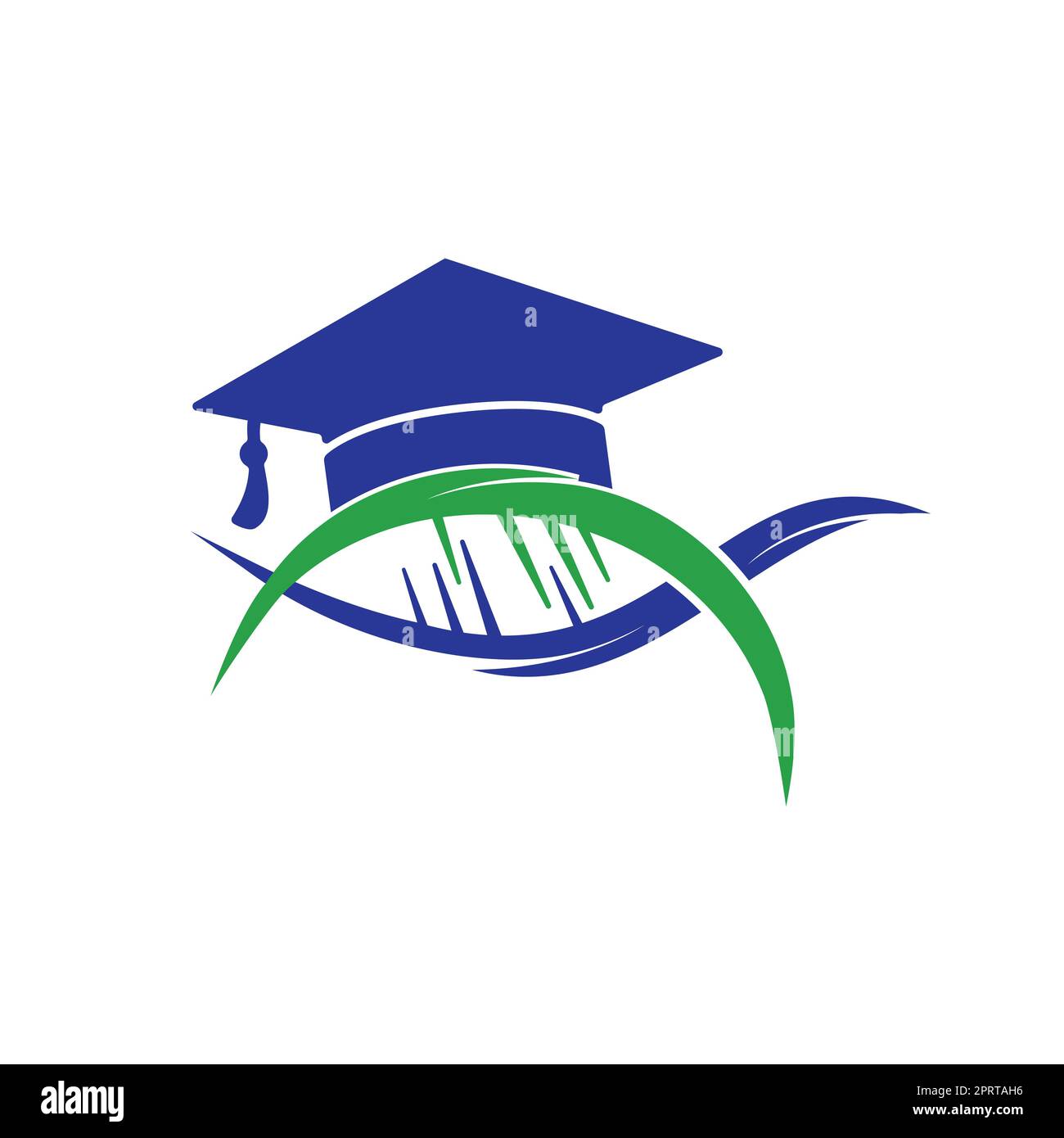 DNA graduation vector logo design. Science school vector logo concept ...
