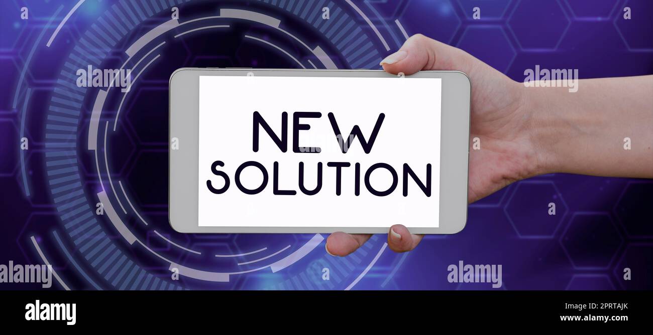 Text showing inspiration New Solution. Conceptual photo Modern ...