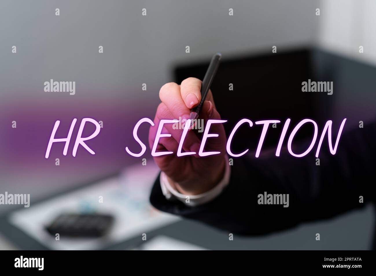 Handwriting text Hr Selection. Word for Process and approached by human ...
