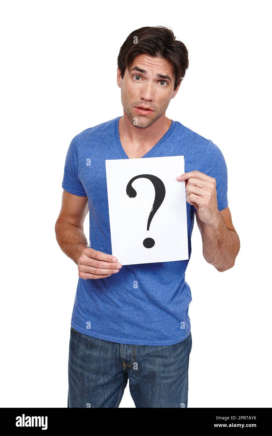 White man question mark hi-res stock photography and images - Alamy