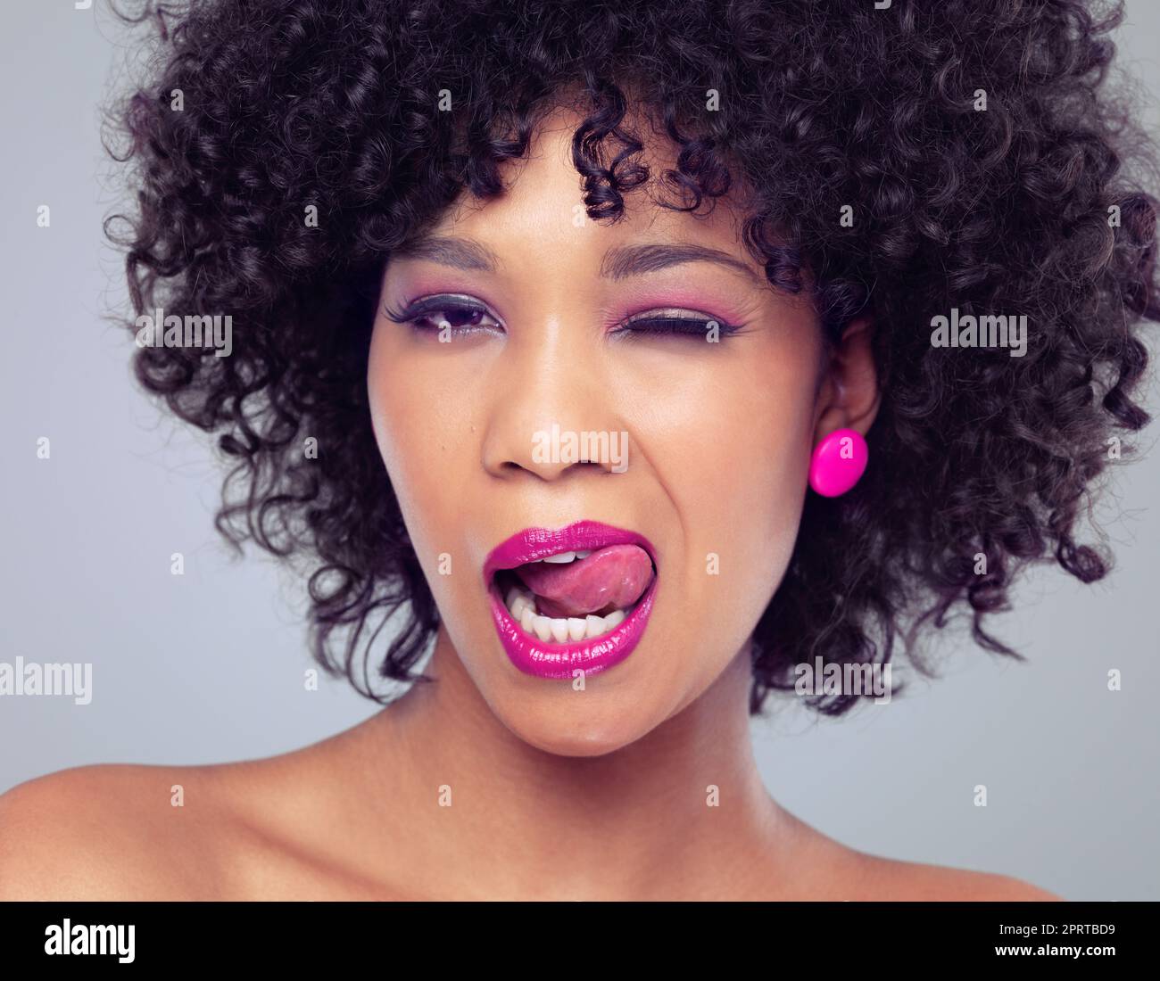 Woman licking lips hi-res stock photography and images - Alamy