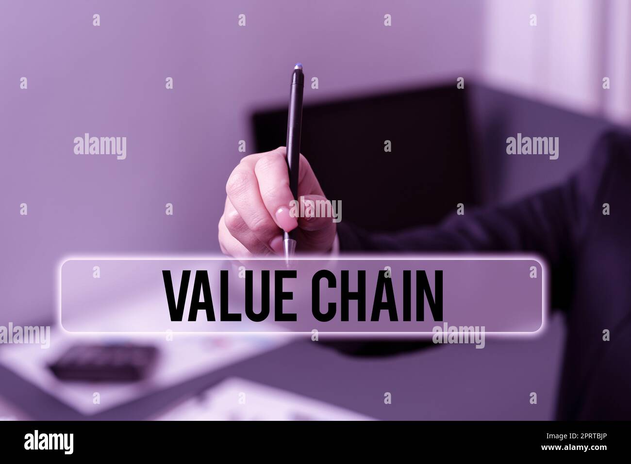 Text sign showing Value Chain. Word Written on Business manufacturing ...