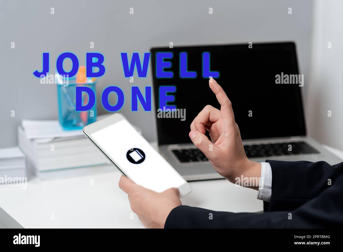 Writing displaying text Job Well Done. Word for Well Performed You did ...