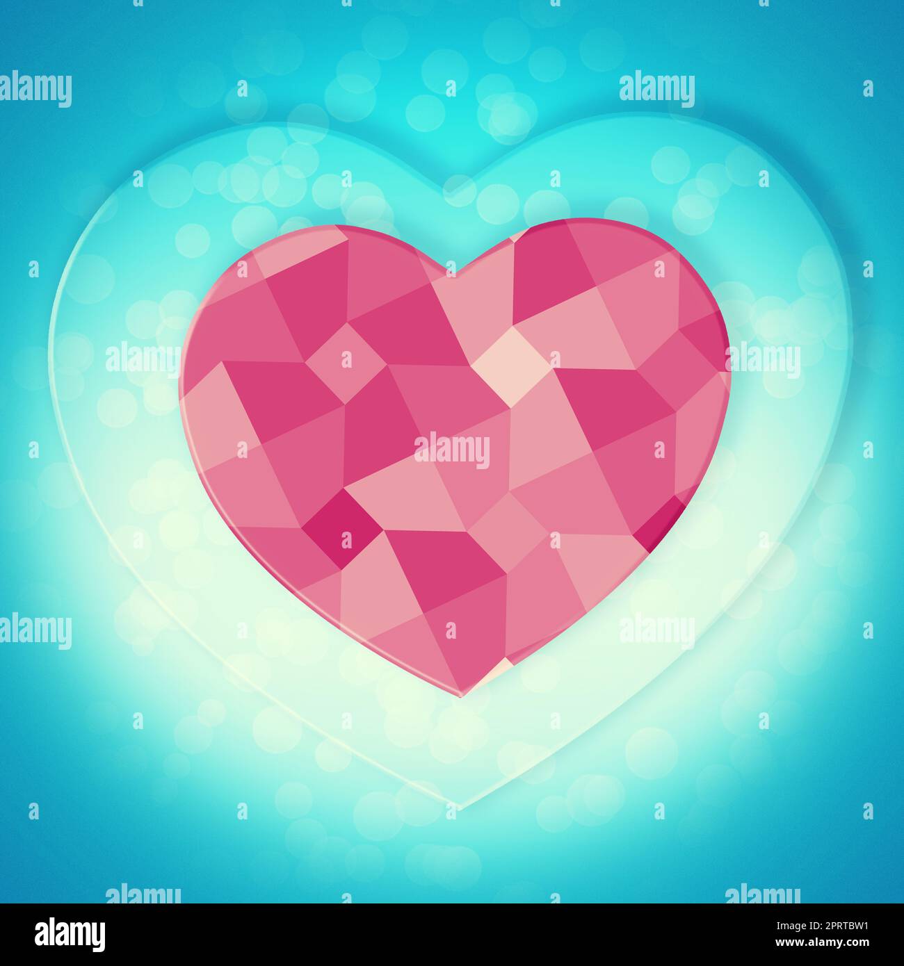 Love is a many faceted thing. A graphic illustration of hearts Stock ...