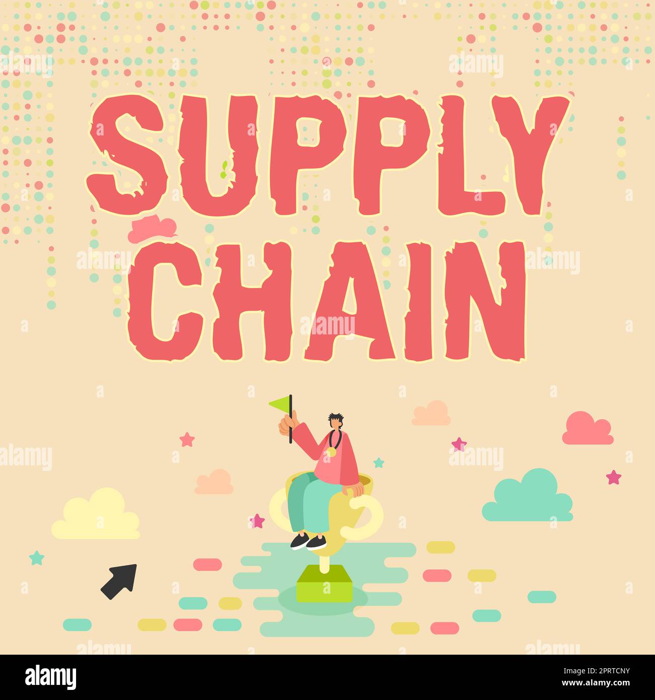 Hand writing sign Supply Chain, Business overview System of ...