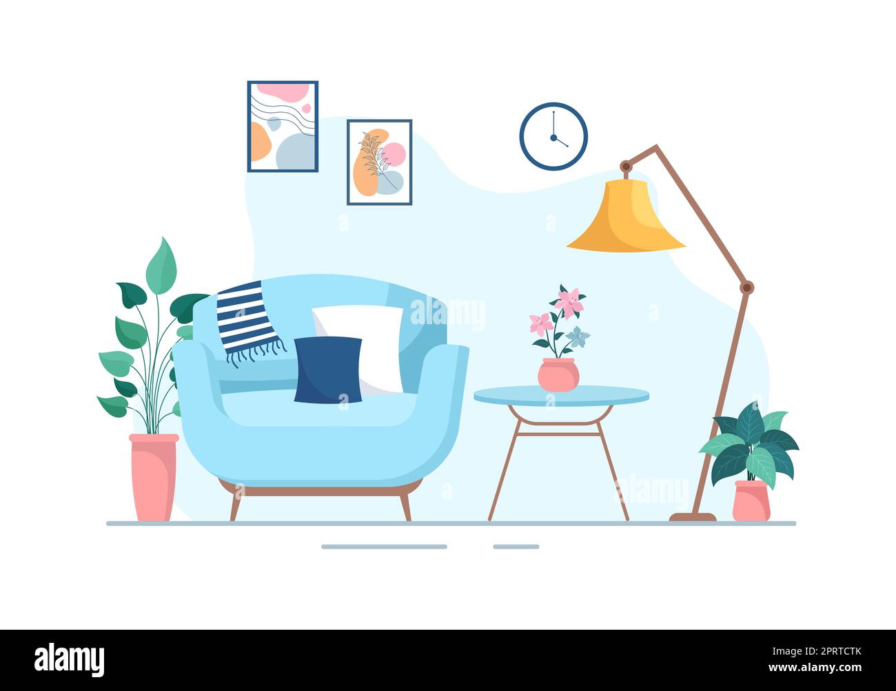 Home Decor Template Hand Drawn Cartoon Illustration The set of ...