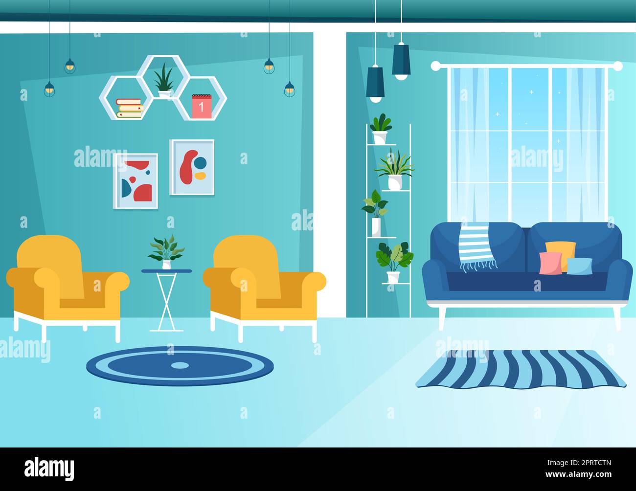 Home Decor Template Hand Drawn Cartoon Illustration The set of ...