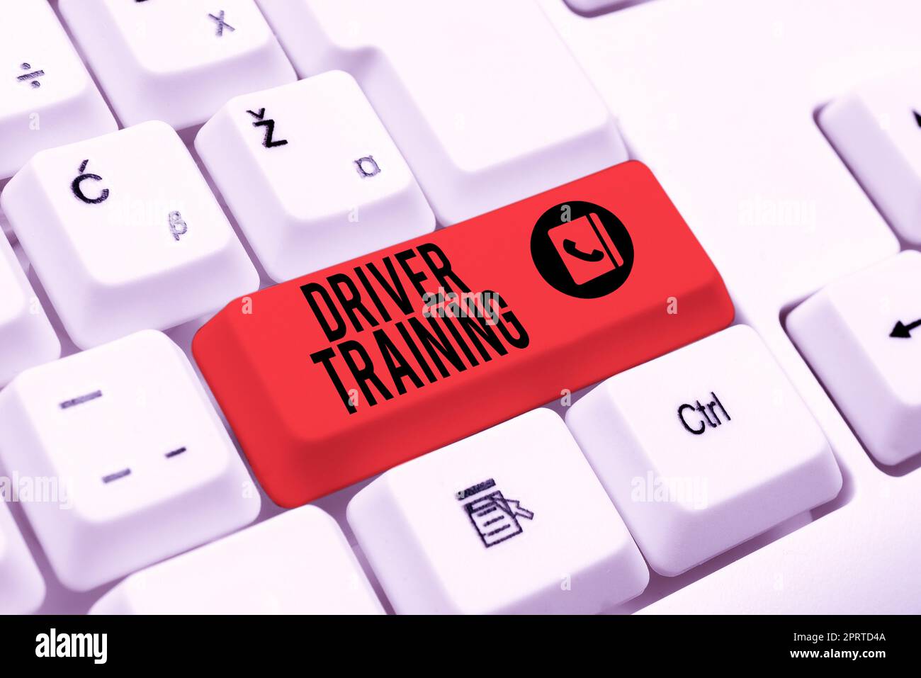 Hand writing sign Driver Trainingprepares a new driver to obtain a ...