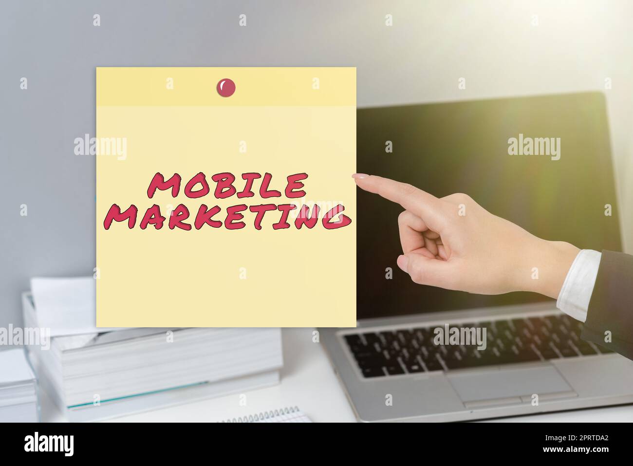 Conceptual caption Mobile Marketingtechnique focused reaching audience ...