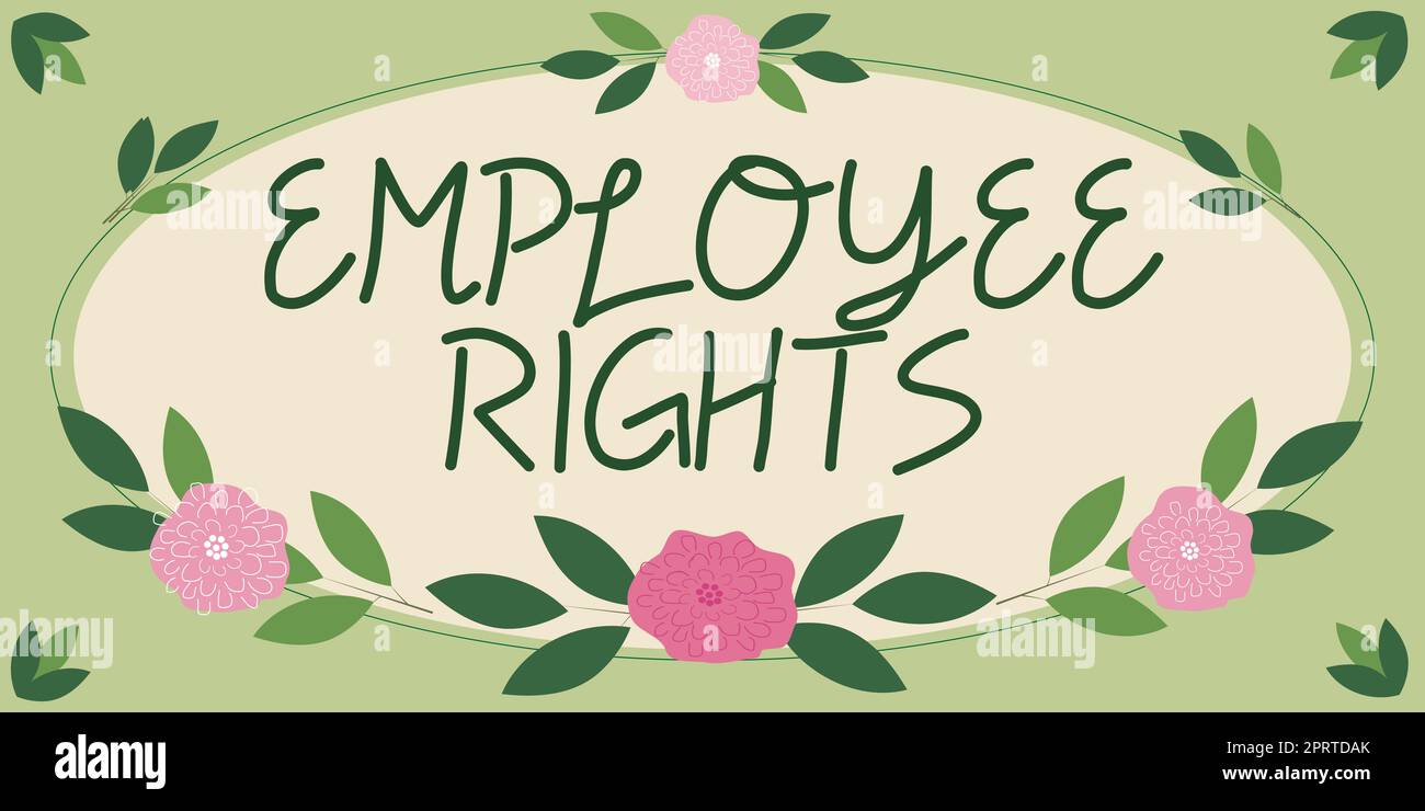 Hand writing sign Employee RightsAll employees have basic rights in ...