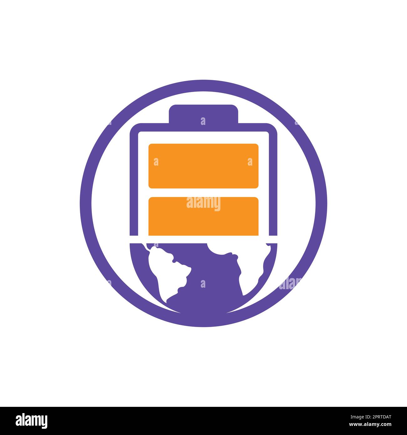 Global energy vector logo design template. Globe and battery icon ...