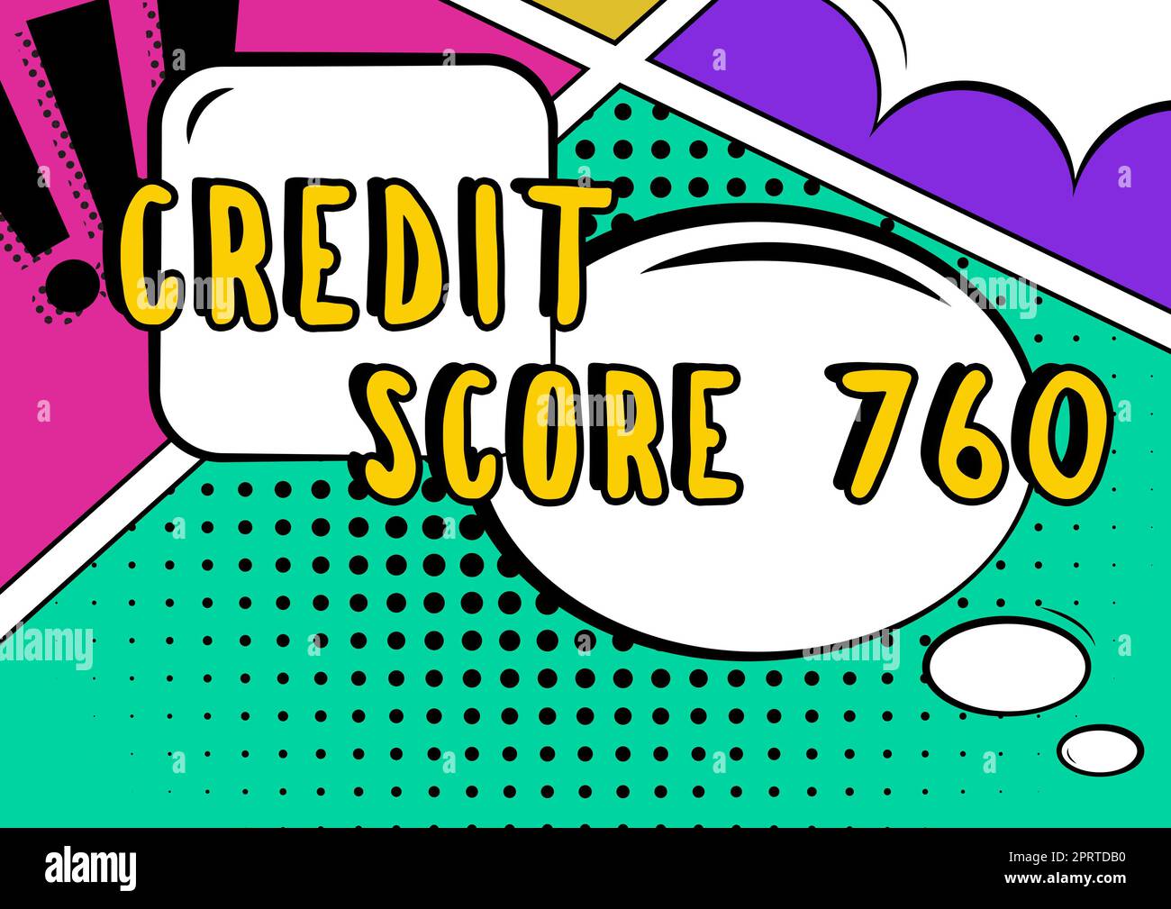 Hand writing sign Credit Score 760numerical expression based on level ...
