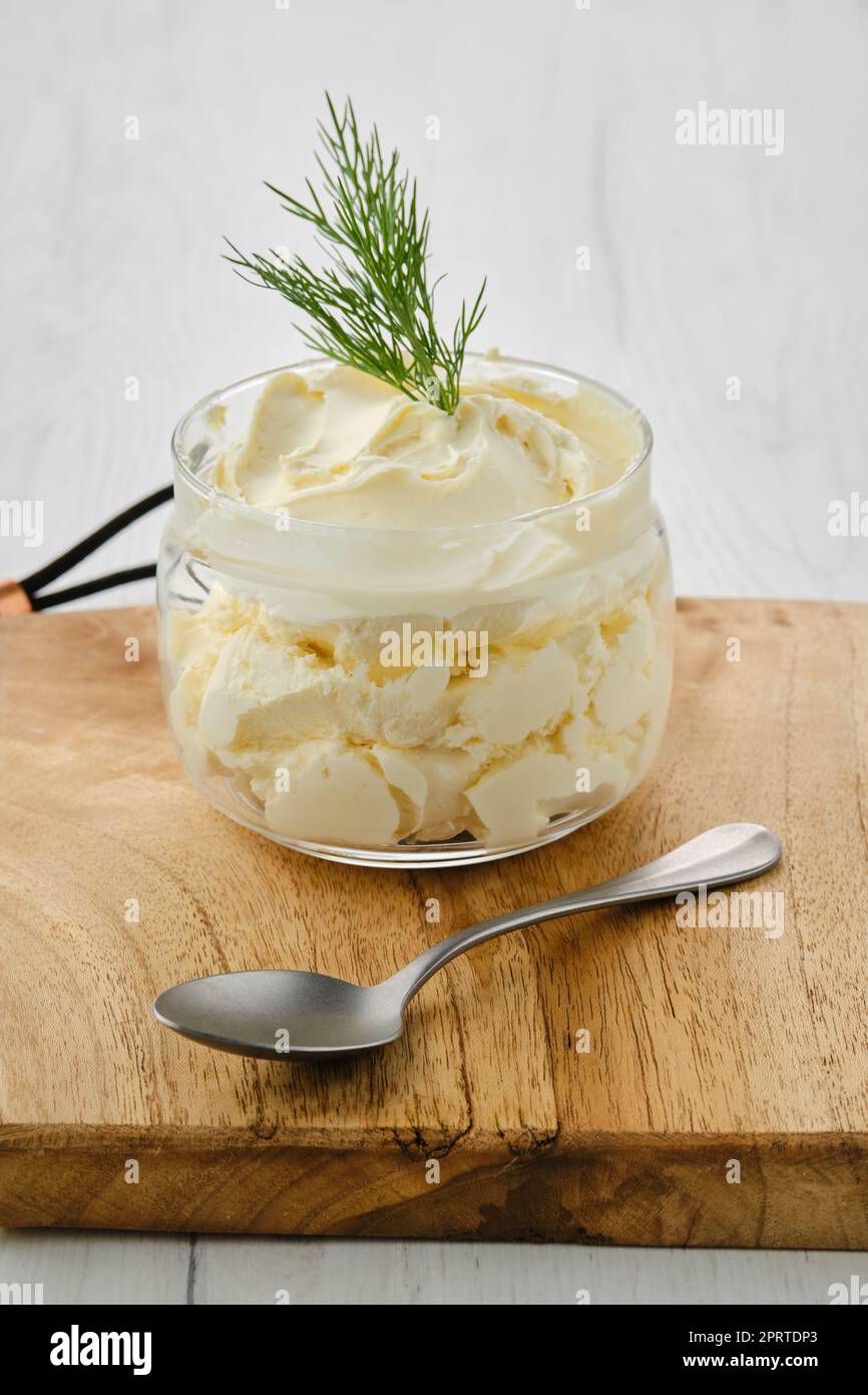 Pot of cream dessert hi-res stock photography and images - Alamy