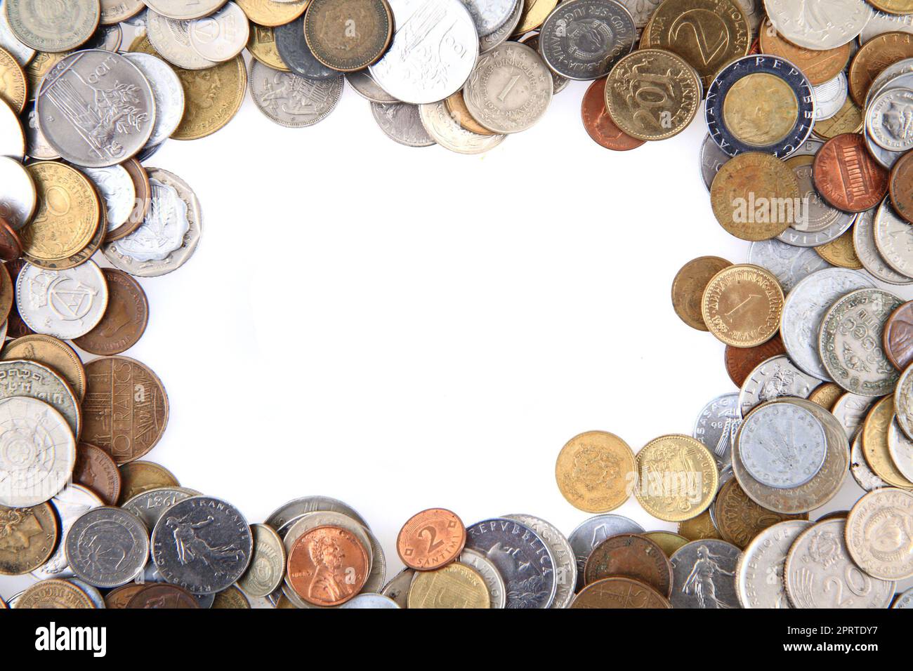 old european coins texture as nice background Stock Photo - Alamy