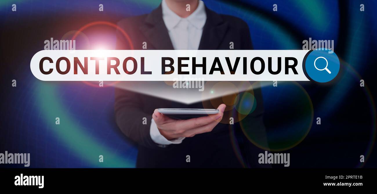 Text showing inspiration Control BehaviourExercise of influence and ...