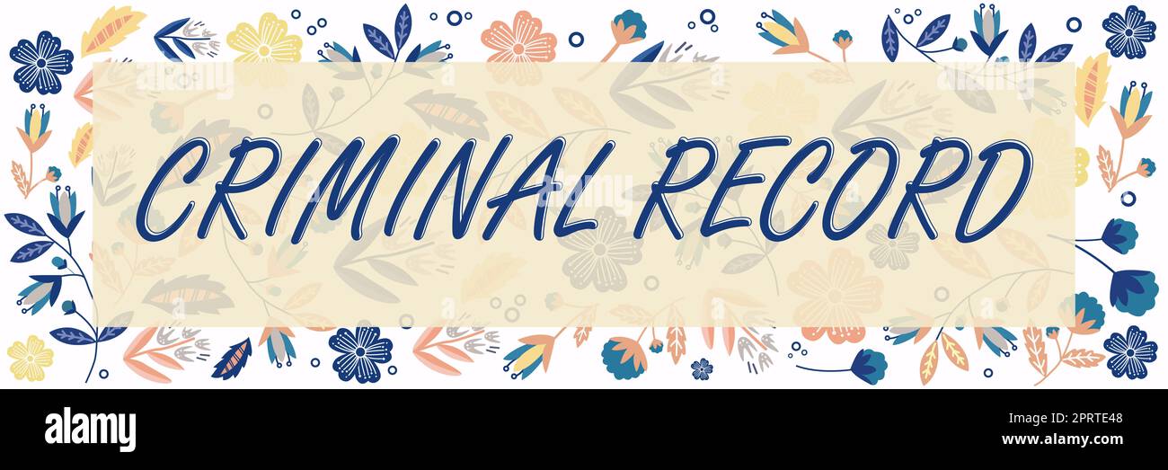 Inspiration showing sign Criminal Recordprofile of a person criminal ...