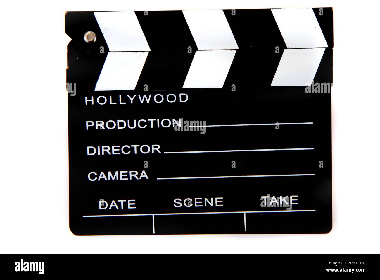 old movie chalkboard isolated on the white background Stock Photo - Alamy